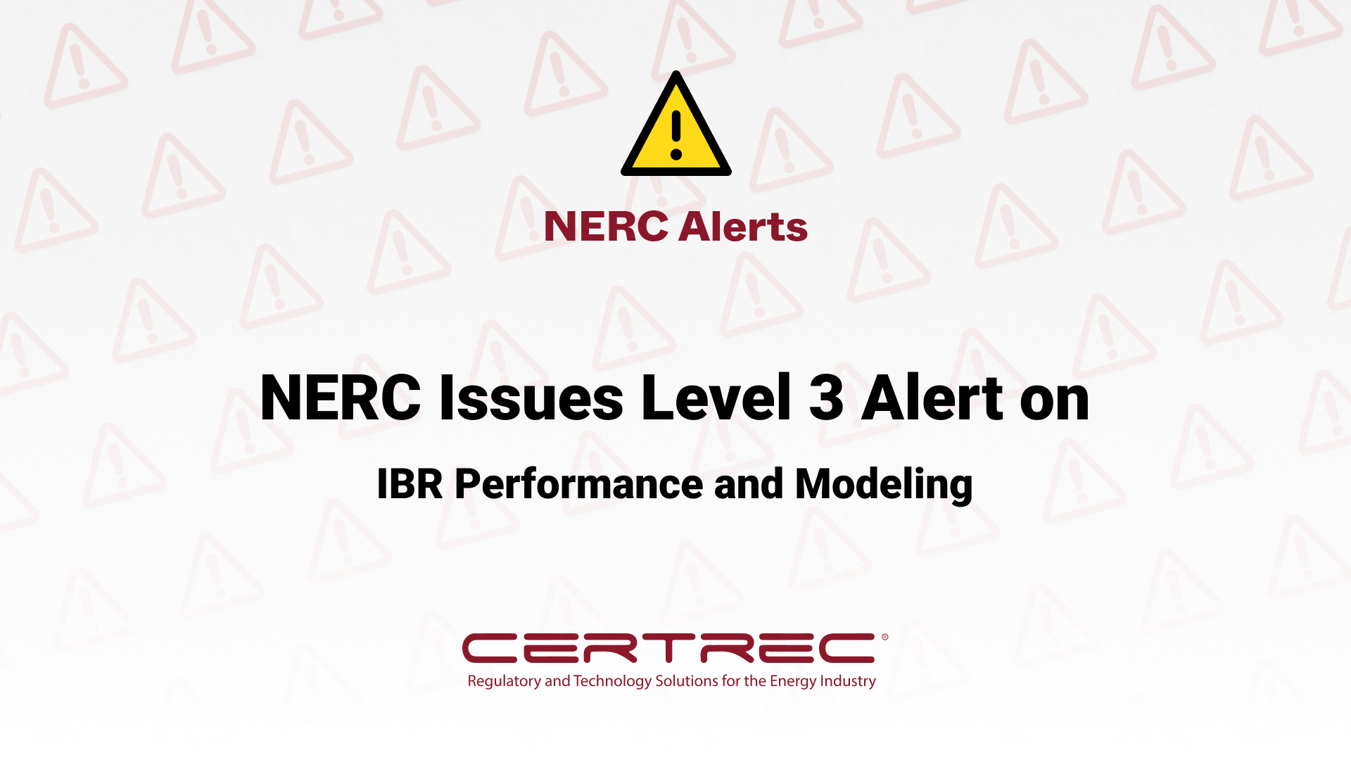 Recent NERC Alerts | Certrec