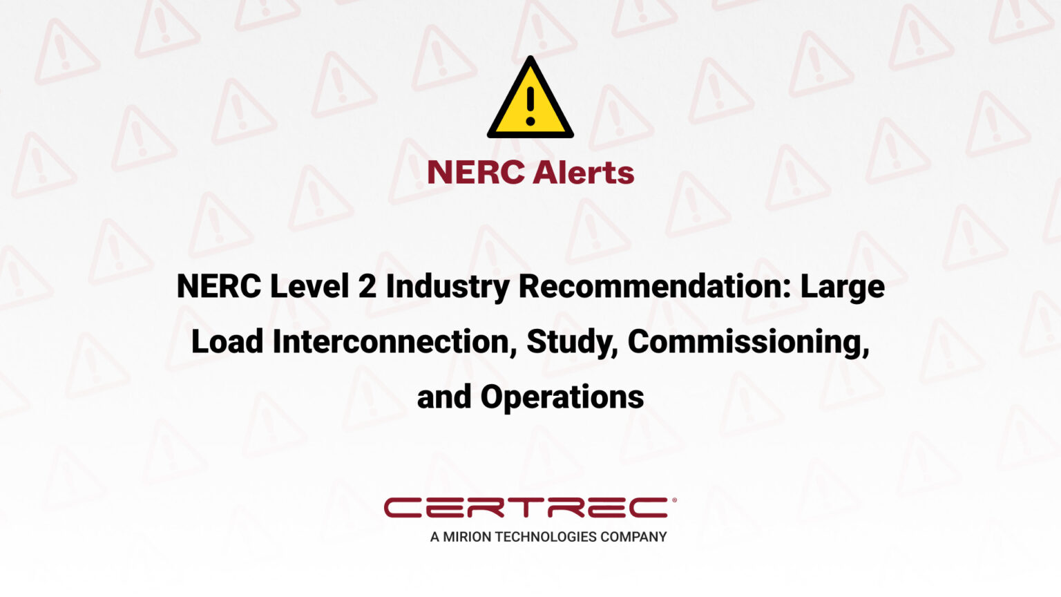 Recent NERC Alerts | Certrec